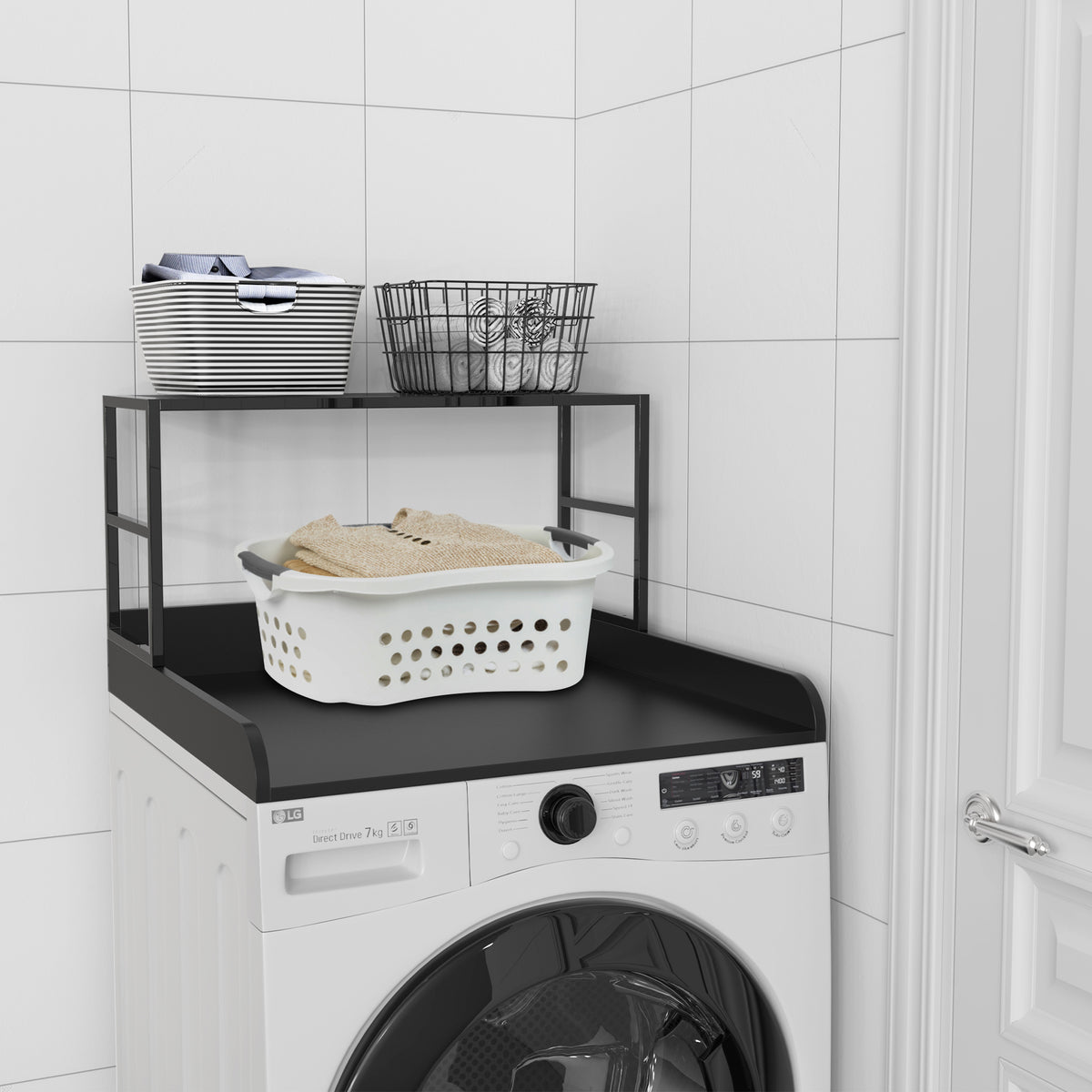 Washer Dryer Countertop Laundry Guard with Laundry Room Shelf for Sing ...